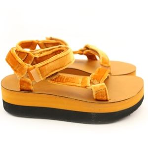 Teva | Shoes | Teva Flatform Universal Velvet Amber Sandals New | Poshmark